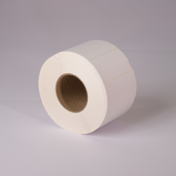 WHITE THERMAL TRANSFER GLOSS SYNTHETIC LABELS 100mm x 75mm - Boss Packaging