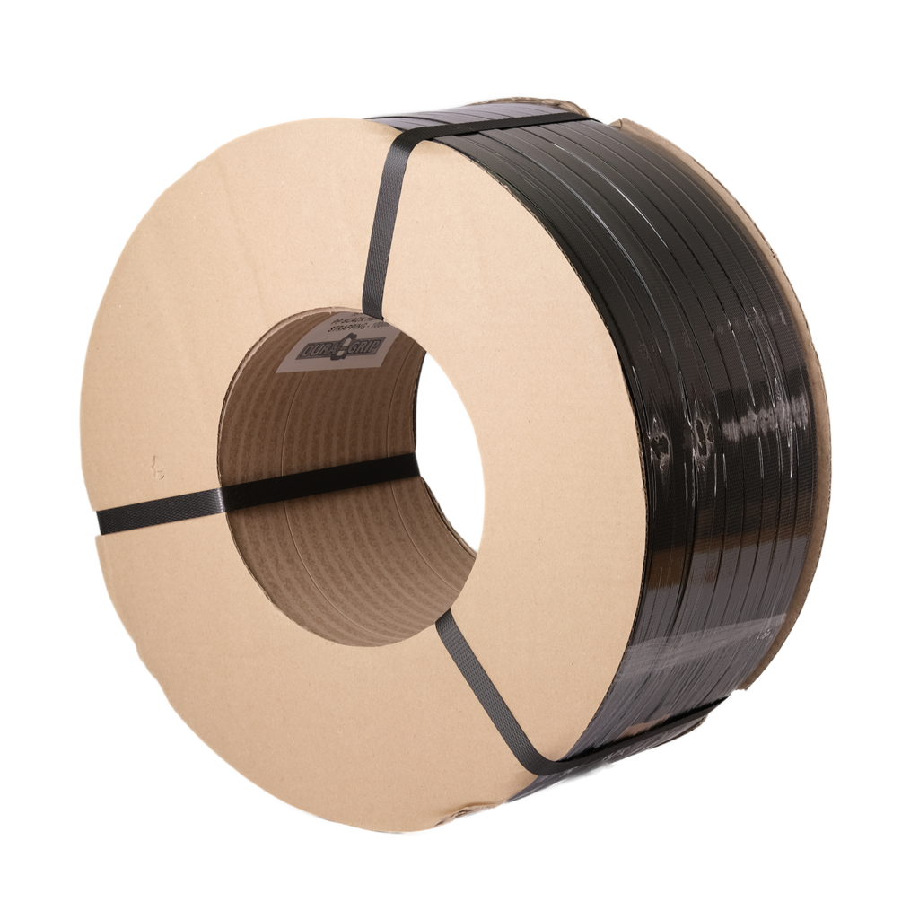 POLY STRAPPING BLACK HEAVY BAND (ON CORE) - Boss Packaging
