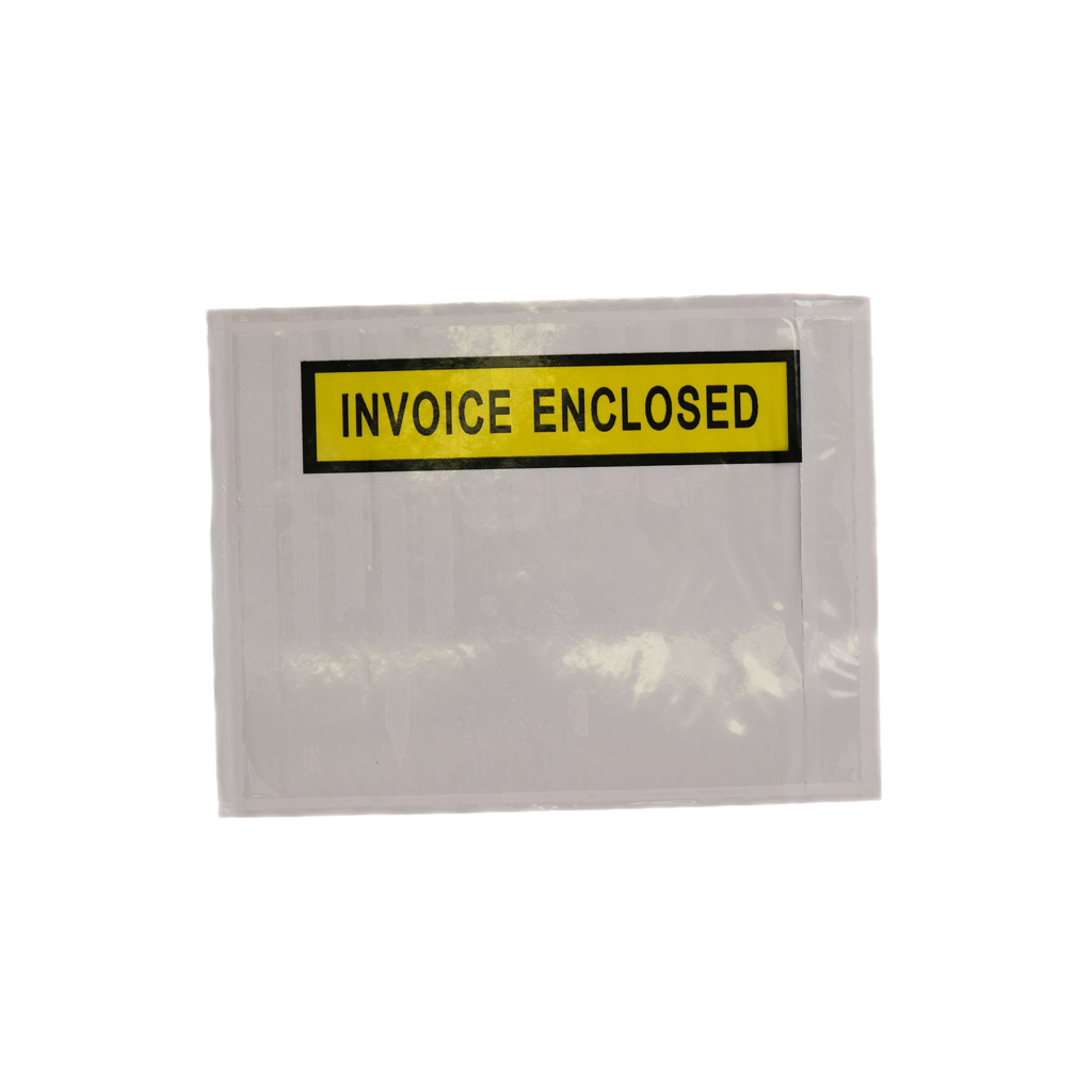 INVOICE ENCLOSED ENVELOPE WHITE 150mm x 115mm - Boss Packaging